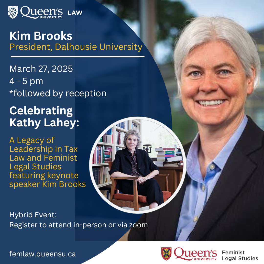 Celebrating Kathy Lahey with Kim Brooks | Queen's Law